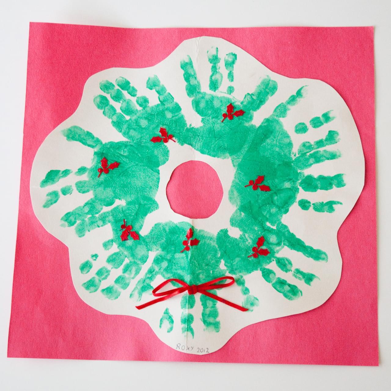Handprint Christmas Wreath